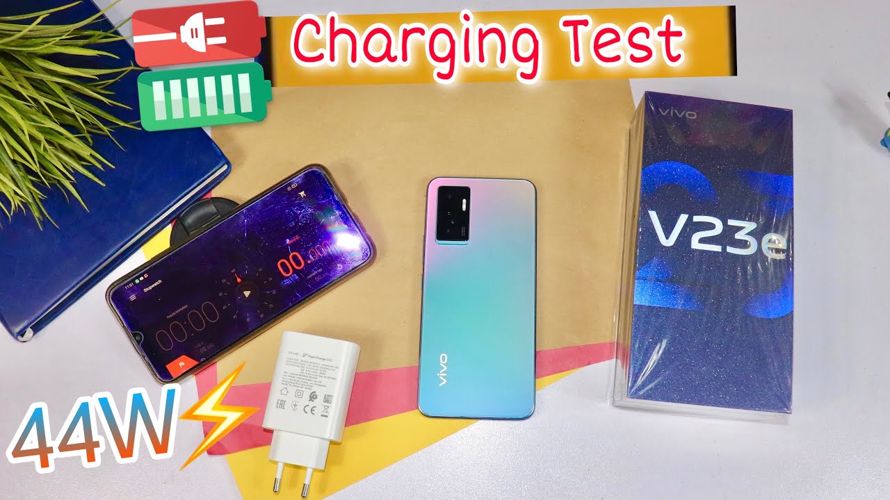 Vivo V23e Full Charging Test ⚡️0 to 100 % , 44W Charged Just 5X Mintues ...
