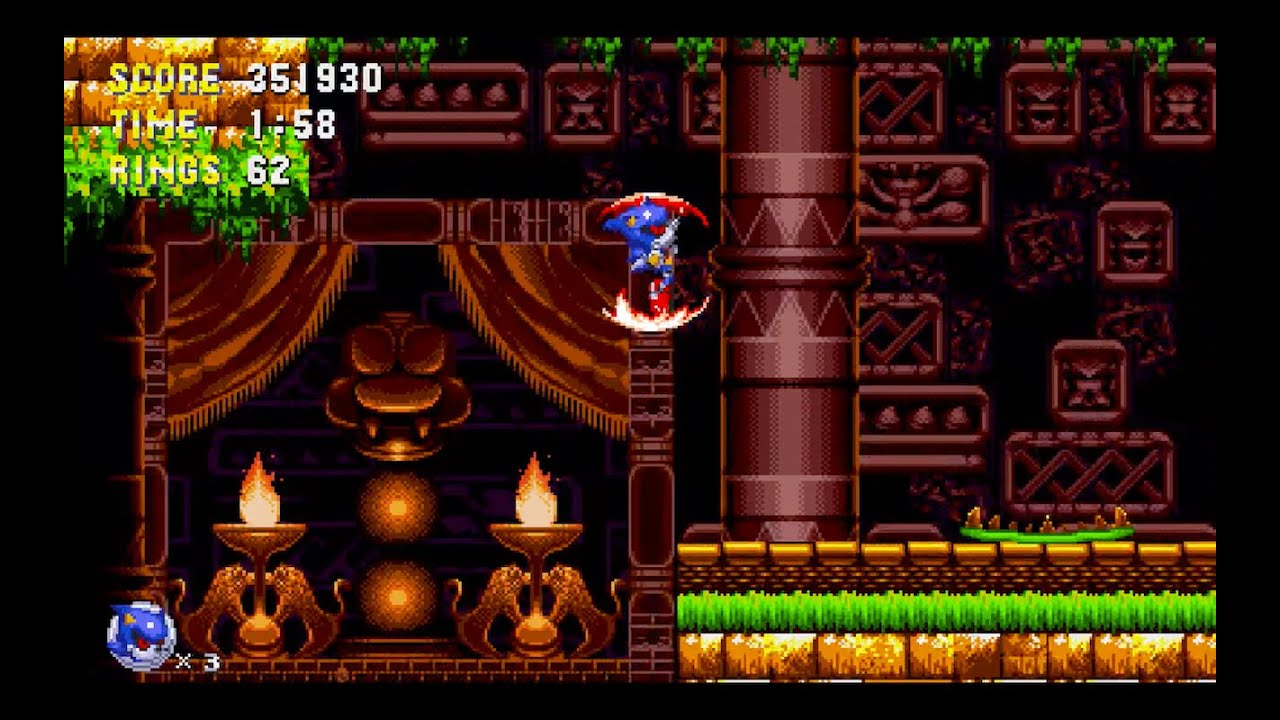 Sonic Triple Trouble "16-Bit": Meta Junglira Zone Act 2 (Metal Sonic ...