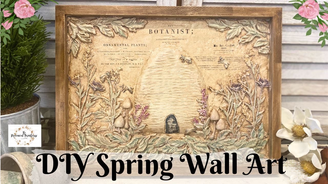 DIY Spring Wall Art using IOD & Redesign Moulds, Stamps & Paint Inlays ...