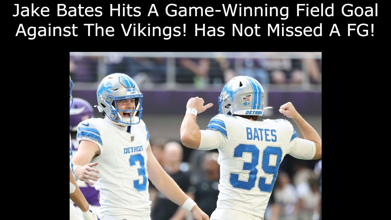 Jake Bates Hits A Game-Winning Field Goal Against The Vikings! Has Not ...