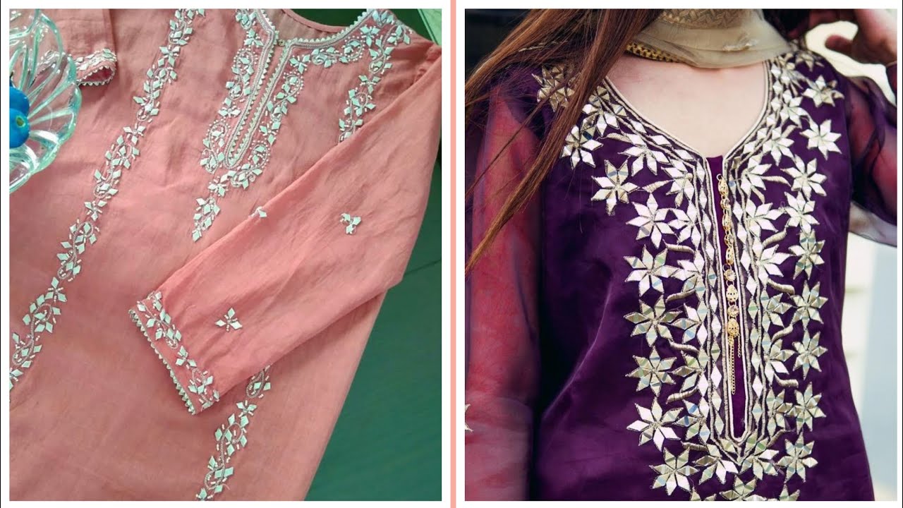 Mirror work frocks and shirts designs beautiful mirror work designs ...