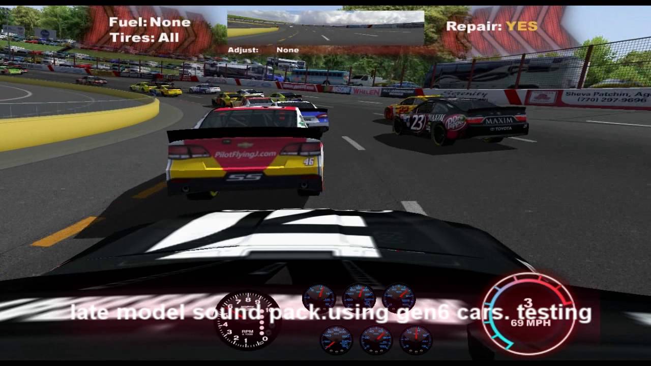 super late model soundpack for nr2003 on Lanier track - YouTube