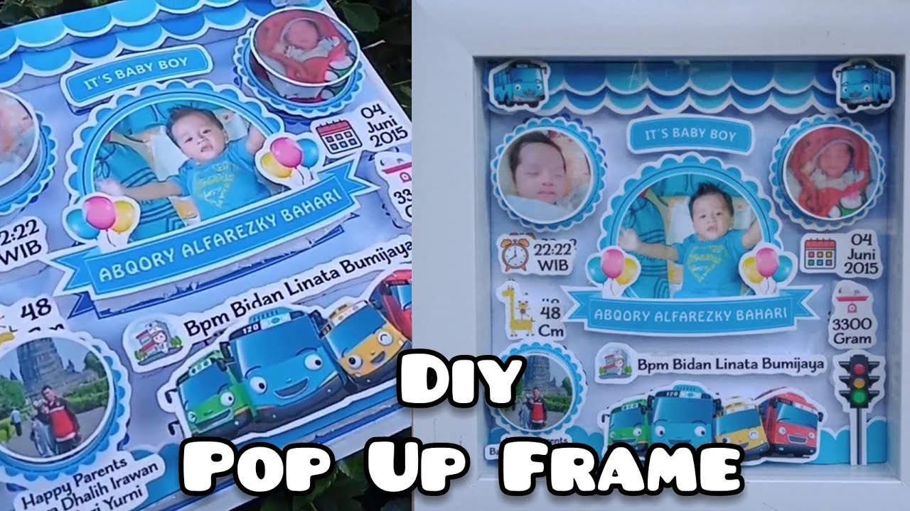 DIY Pop Up Frame Unik Antimainstream || Cara Membuat ScrapFrame mudah ...