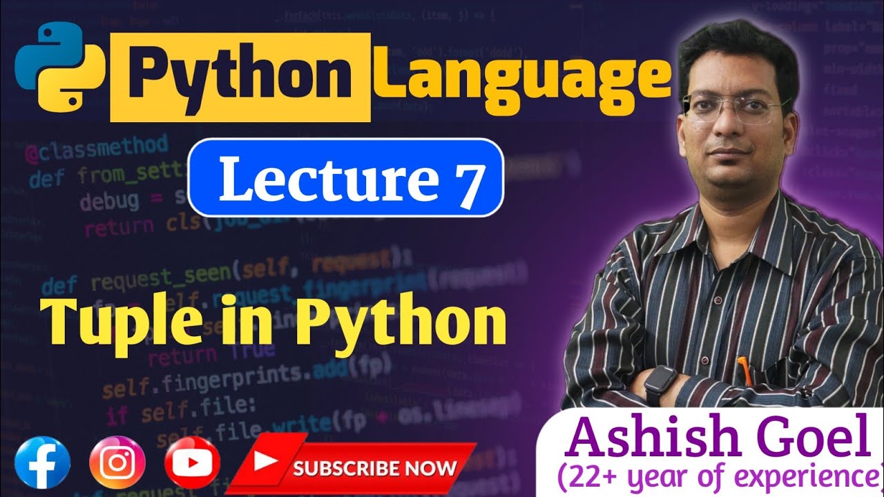 Lec7tuple In Python Languageprogramming Pythonprogramming 9899