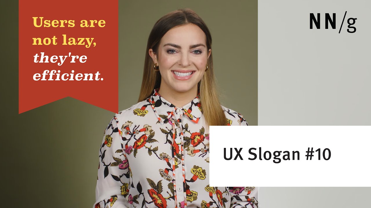Users Are Not Lazy (UX Slogan #10) - YouTube