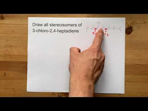 Draw all stereoisomers of 3-chloro-2,4,-heptadiene - YouTube