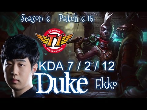 SKT T1 Duke EKKO vs GANGPLANK TOP - Patch 6.15 KR Ranked | League of Legends - YouTube