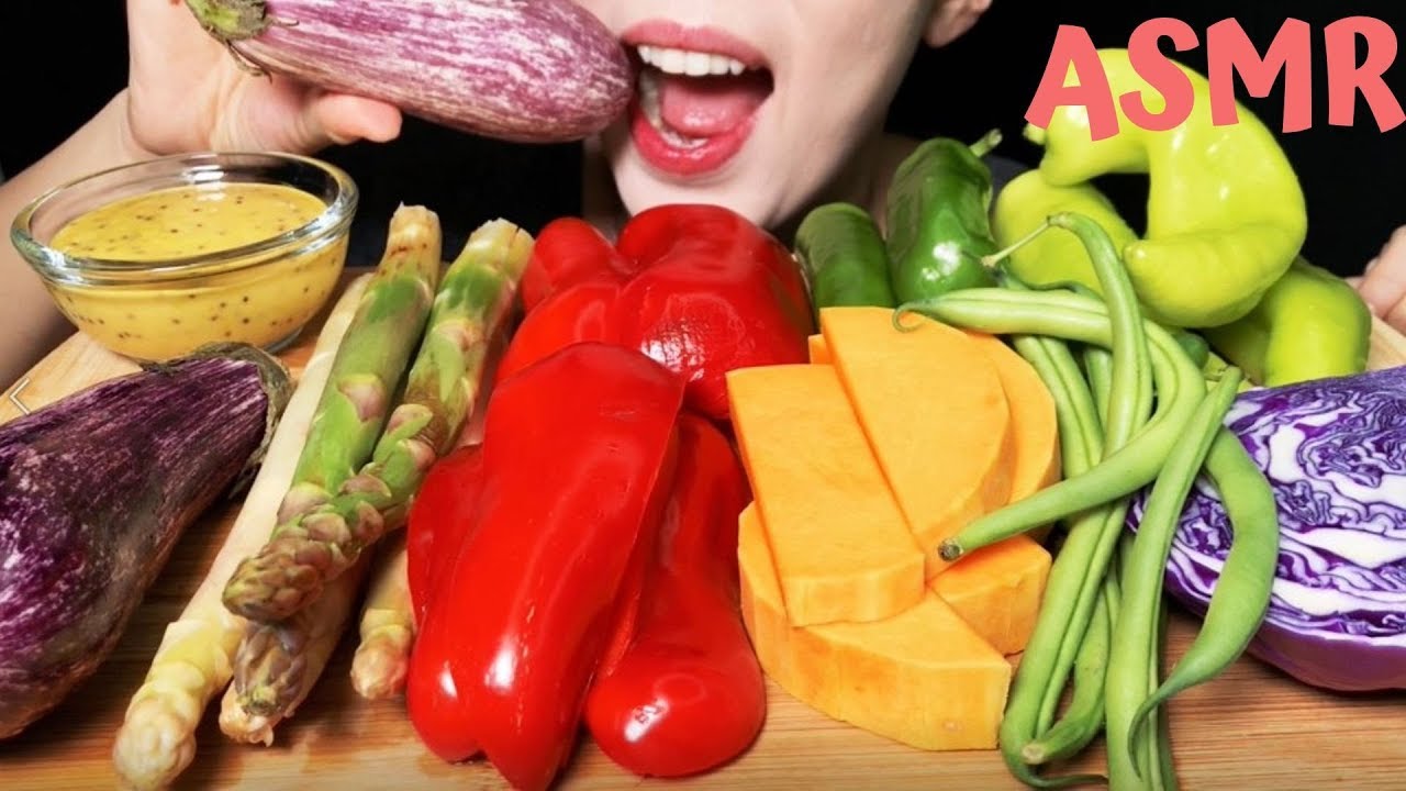 ASMR Veggie Platter Eating Sound (part 7) 야채 먹방 리얼사운드 - YouTube