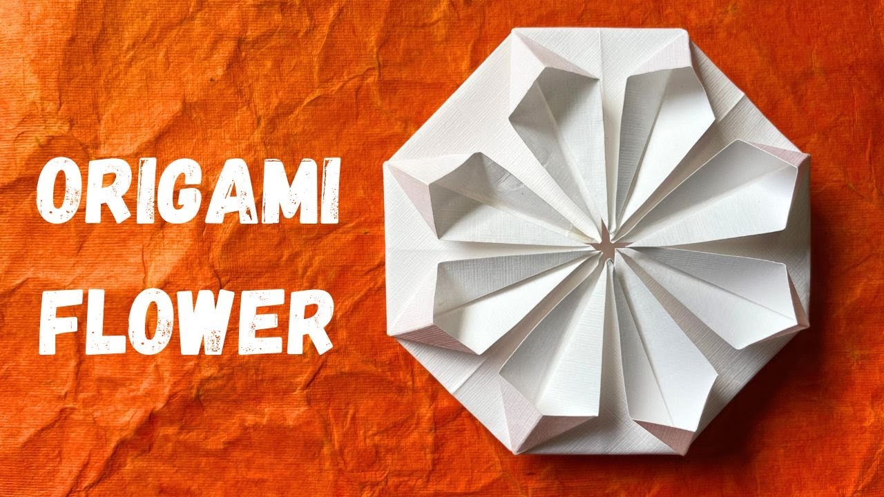 Easy Origami Round Flower (sunflower) Tutorial | Paper Sunflower ...