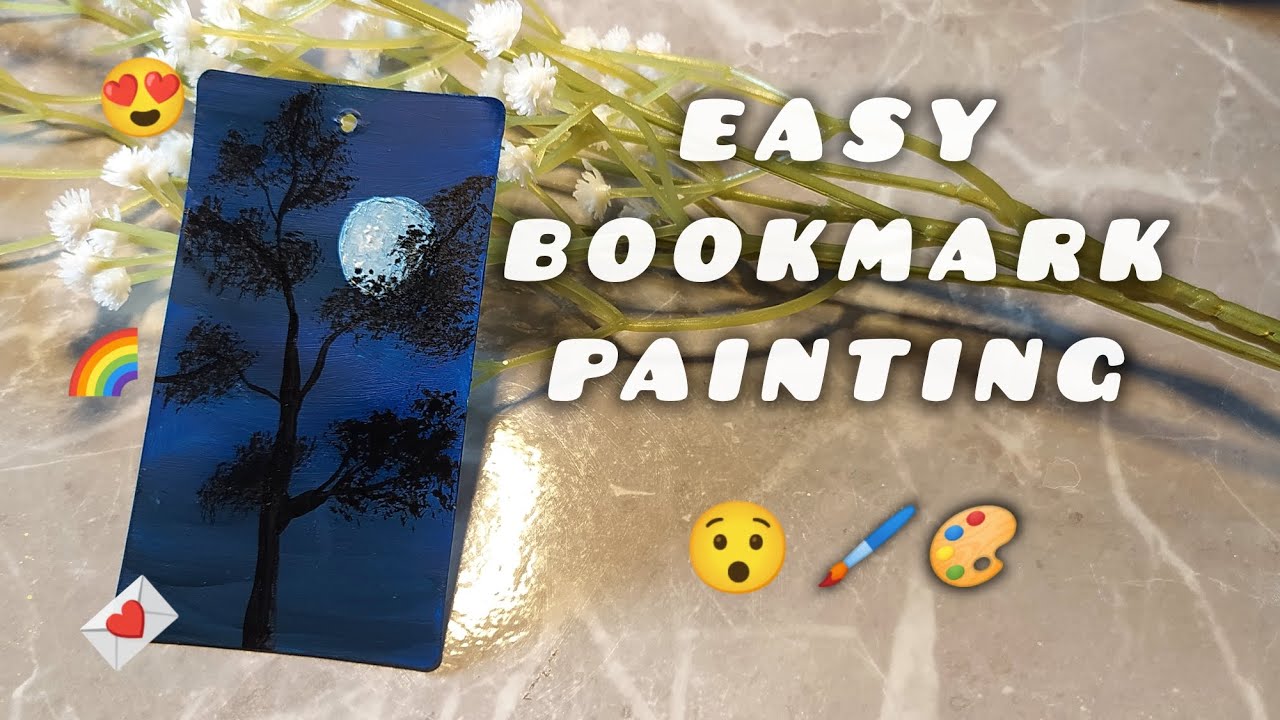 Easy painting ideas 😯🖌️🎨 || Bookmark painting 🔖|| Acrylic painting ...