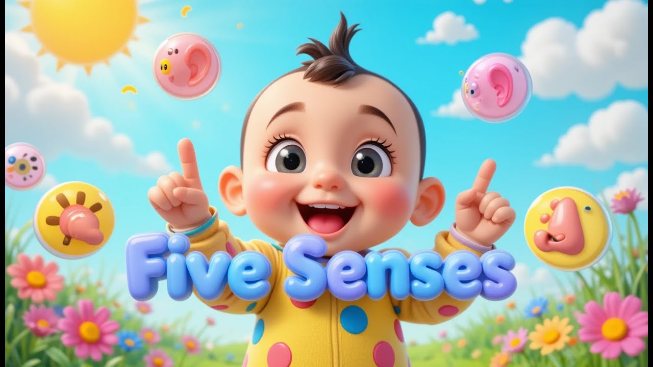Five Senses Song 👂👀👅 | Nursery Rhyme for Toddlers & Preschoolers | Kids ...