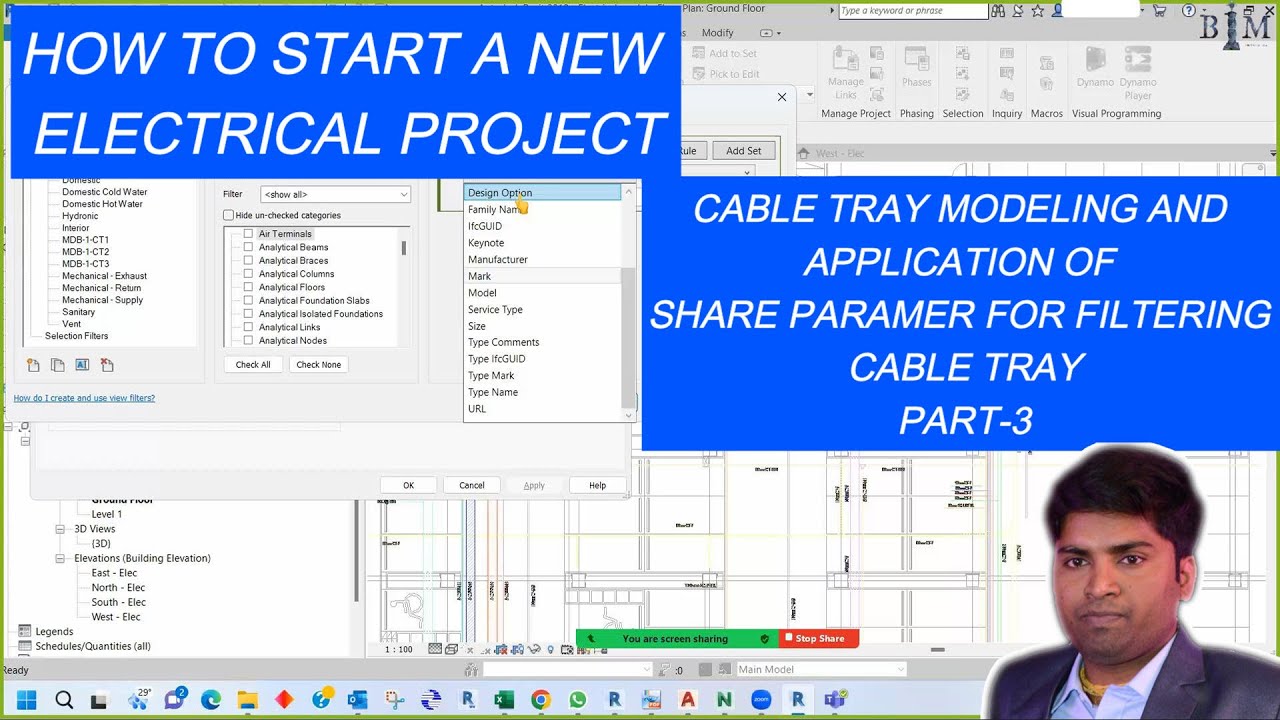 Ep-60 # MODELING CABLE TRAY IN REVIT | SHARED PARAMER FOR CABLE TRAY ...