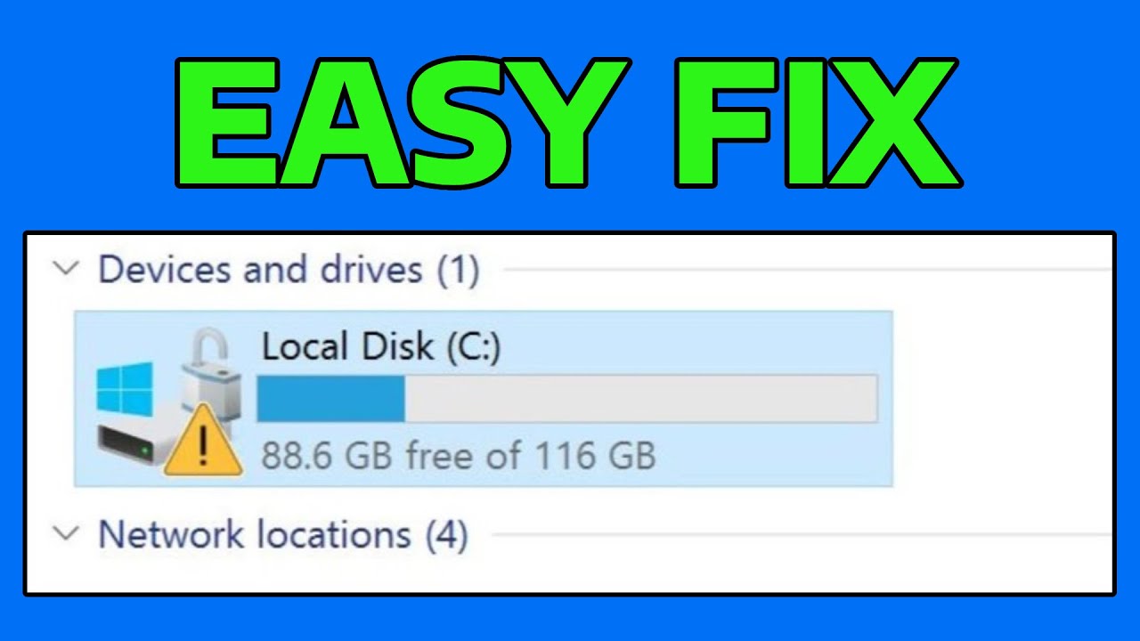 How To Fix Yellow Triangle Warning on Drive C or D in Windows - YouTube