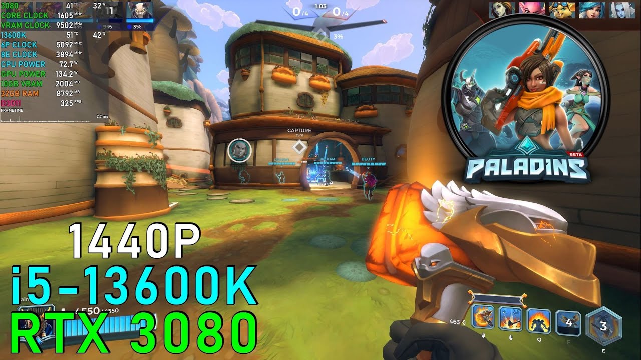Paladins: [Custom High - 1440P] RTX 3080 | 13600K - YouTube