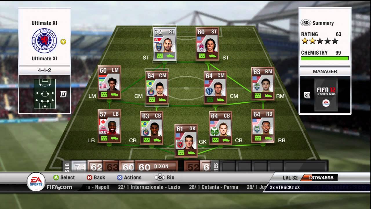 Fifa 12 | Ultimate Team | Bronze/Silver MLS Squad | Beasts - YouTube