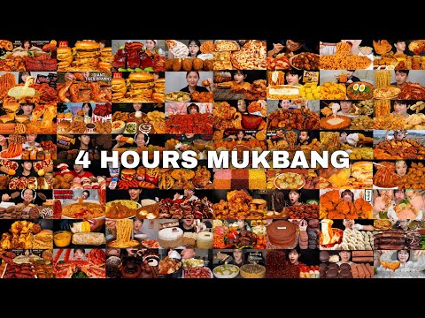 🥵4 HOUR BIG BITES SATISFYING MUKBANG COMPILATION pt.92