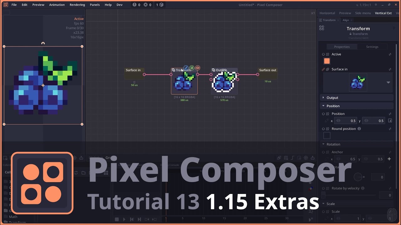 【Pixel Composer Tutorial】13: 1.15 Extras - YouTube