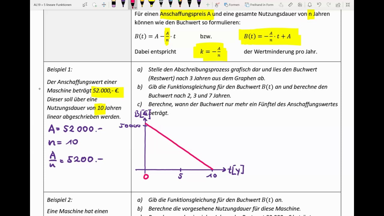 LIFU 1 - Lineare Abschreibung 1 - YouTube