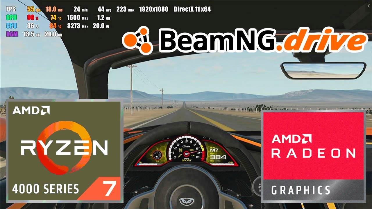 BeamNG.drive (v0.27) - AMD Ryzen 7 4700U - Radeon Vega 7 (Integrated ...