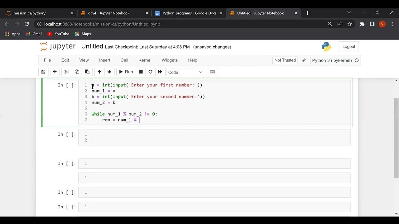 Python program to calculate LCM of two numbers | Python Tutorials - YouTube