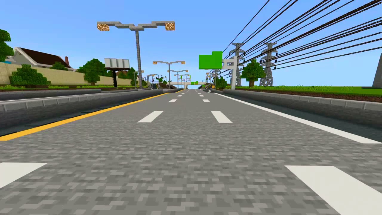 Minecraft: Driving On The Freeway! - YouTube