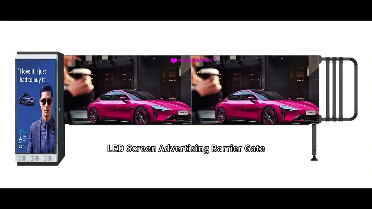 LED screen Advertising Barrier Gates, for car sale - YouTube