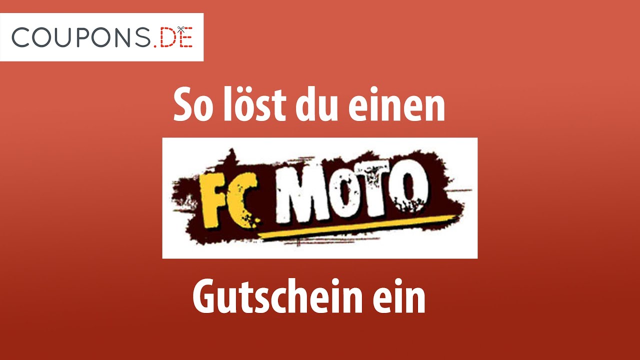 FC Moto Gutschein einlösen – Anleitung - YouTube