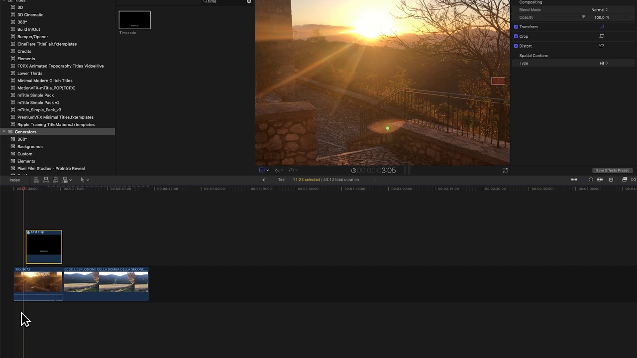 Come inserire cronometro e conto alla rovescia count down su Final Cut ...