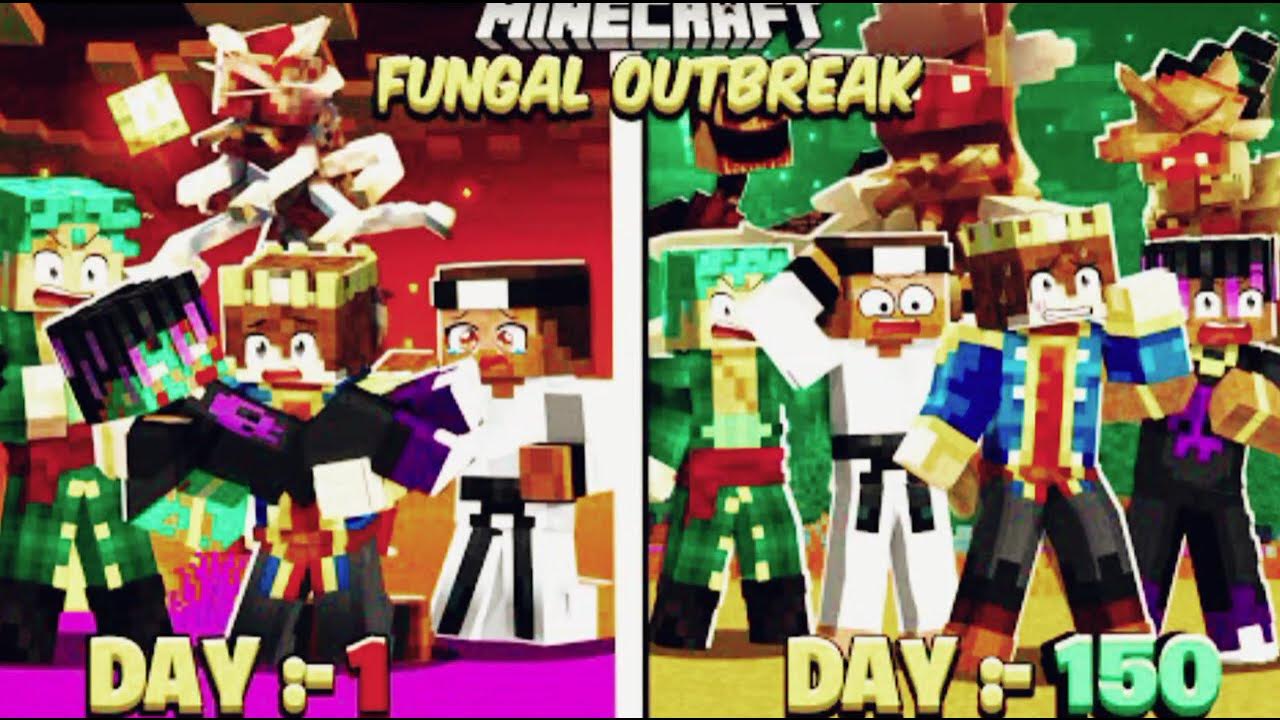 PART 3 100 Days In FUNGAL OUTBREAK WORLD in Minecraft Anshu bisht 😰🥵 - YouTube