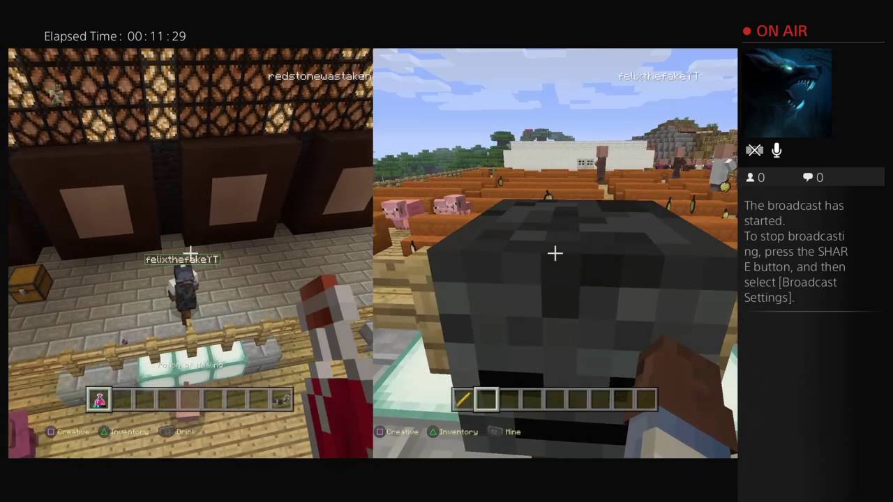 Redstone's red cheeks "comedy" - YouTube