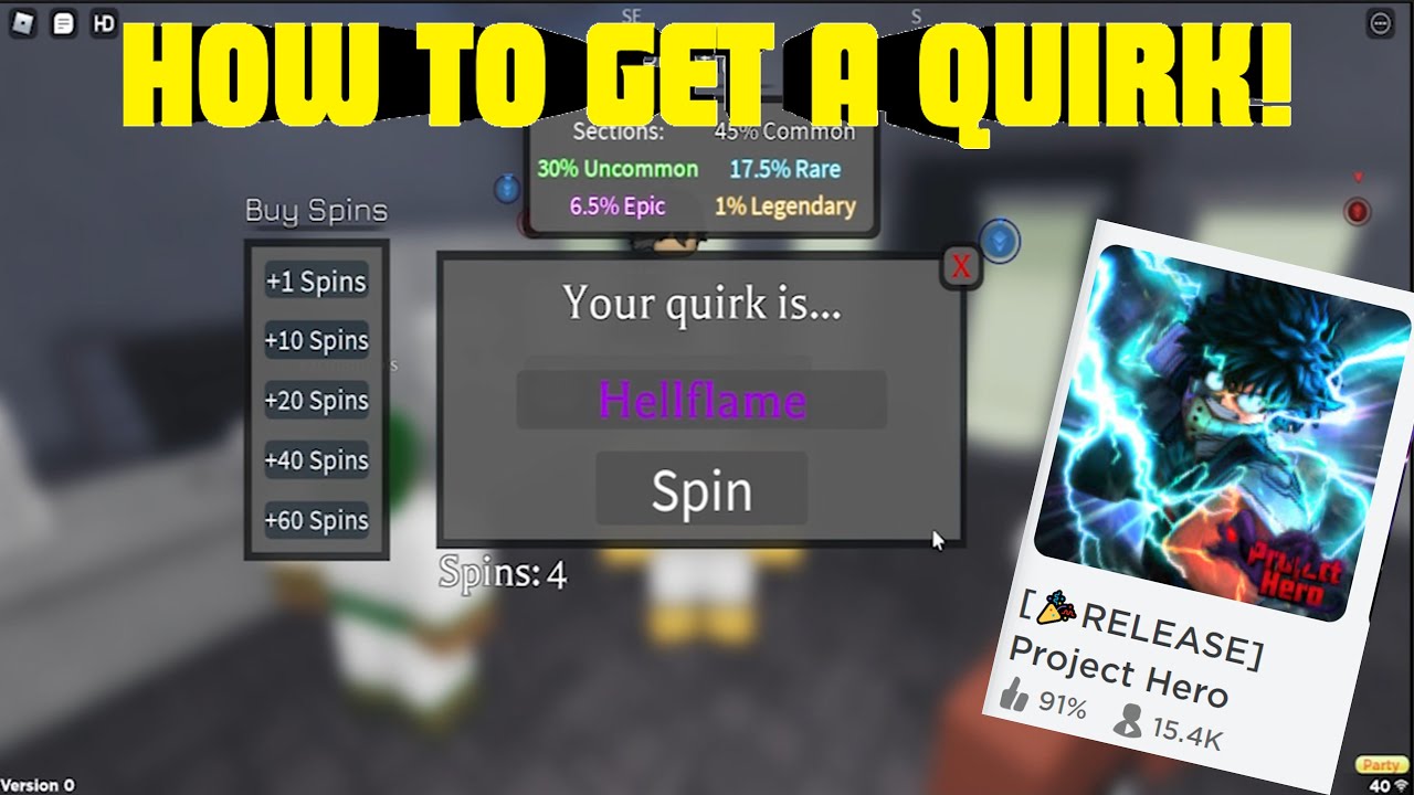 How To Get Quirk In Project Hero! | Project Hero Roblox - YouTube