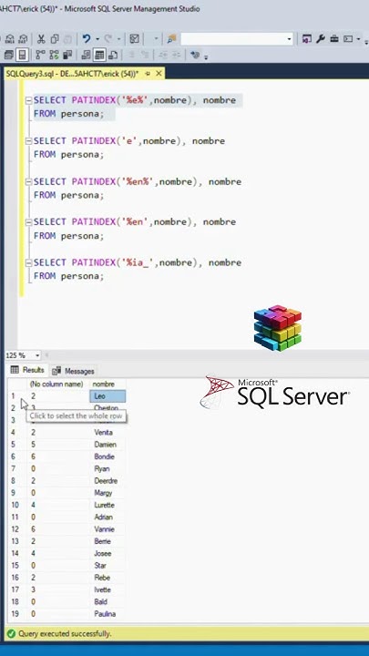 SQL Server 2022 - PATINDEX - YouTube