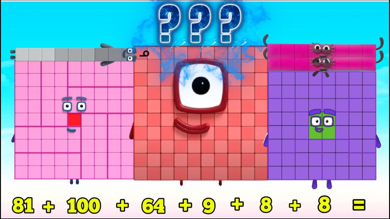 NUMBERBLOCKS ADDITION OF RANDOM BIG AND SMALL NUMBERS | LEARN TO ADD ...