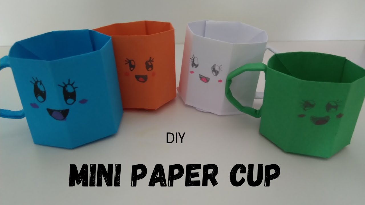 DIY Mini Paper Cup||Paper Cup Origami||Easy Crafts For Kids - YouTube