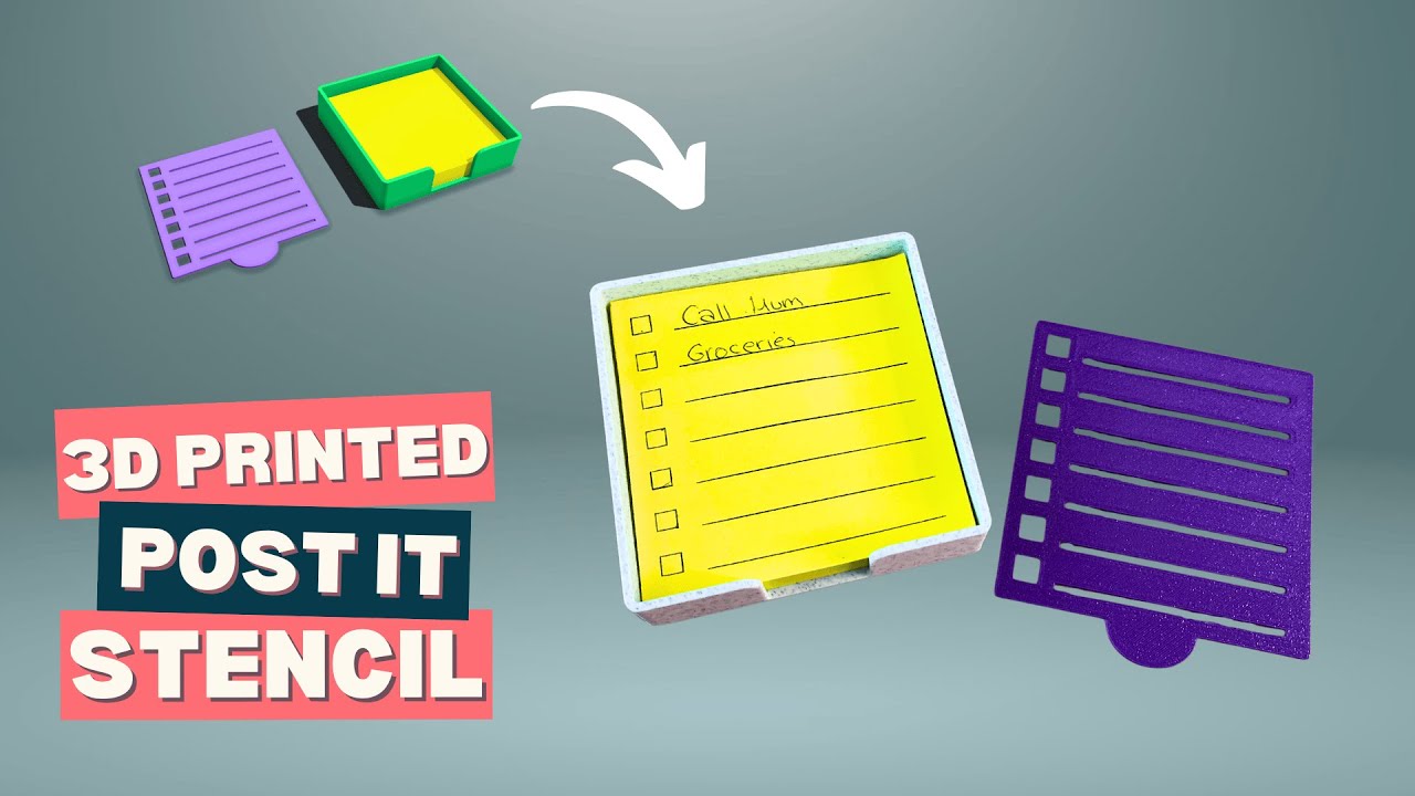 Design & 3D Print a Post It To-Do List Stencil & Case | Shapr3D - YouTube