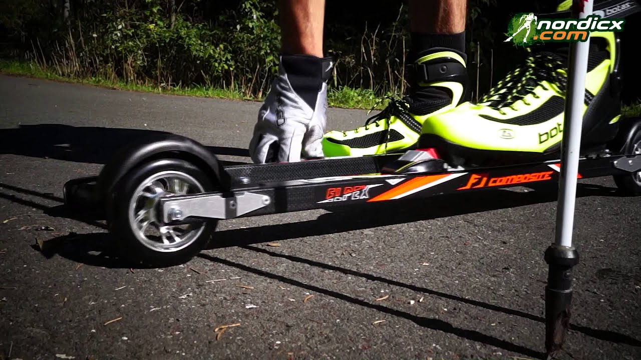 ELPEX F1 Composite Skate Skiroller / Rollski - YouTube