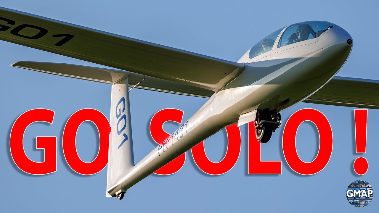 First solo flight in a glider airplane by Martijn van Doorn ! #solo # ...