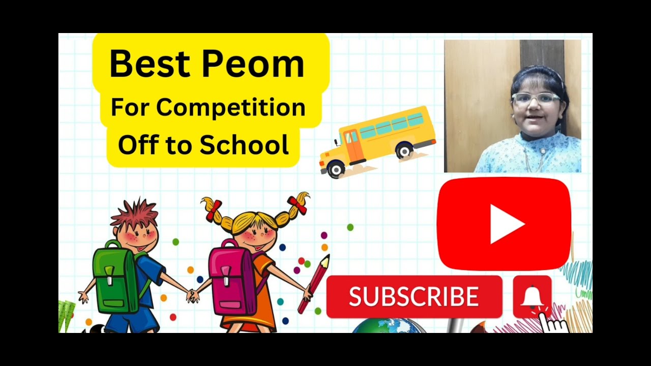 Best Poem for Poem Recitation Competition for small kids - YouTube