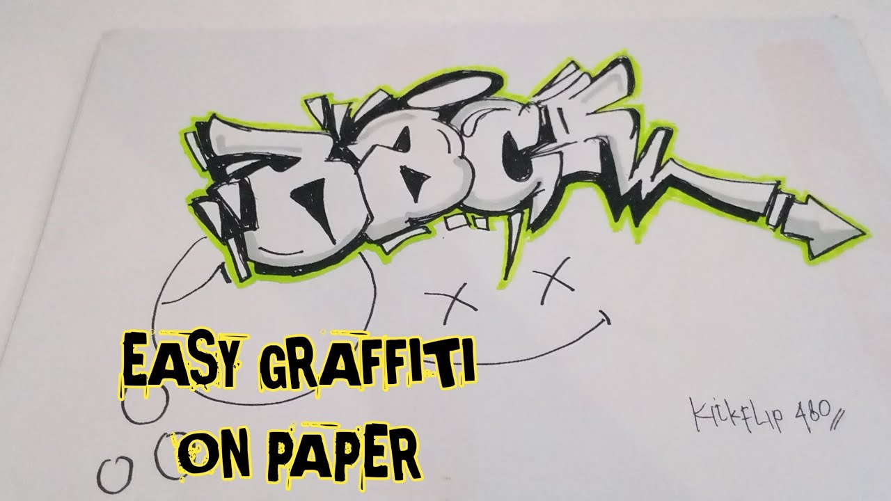HOW TO COLOR GRAFFITI LETTERS WITH MACKER - YouTube