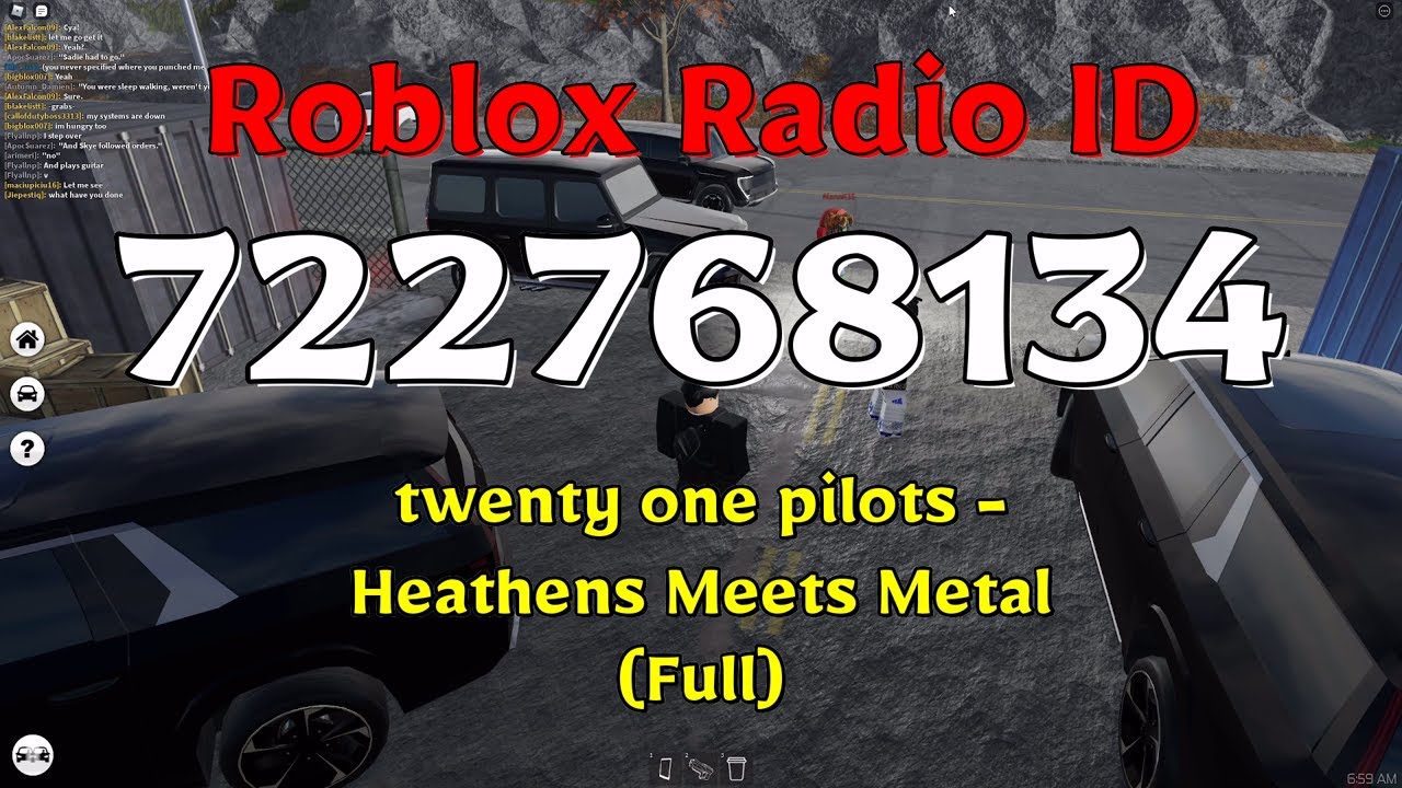 Twenty One Pilots - Heathens Meets Metal (Full) Roblox Code - YouTube