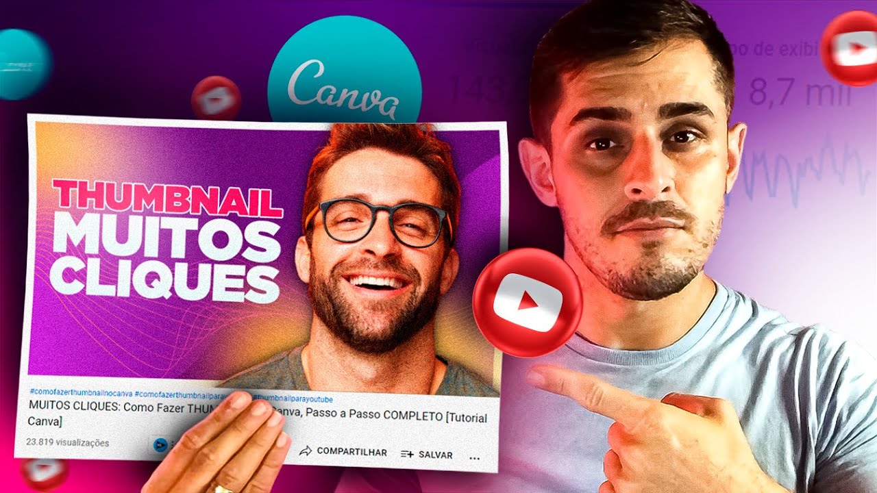 Como Fazer THUMBNAIL PROFISSIONAL no Canva e Conseguir MUITOS CLIQUES ...