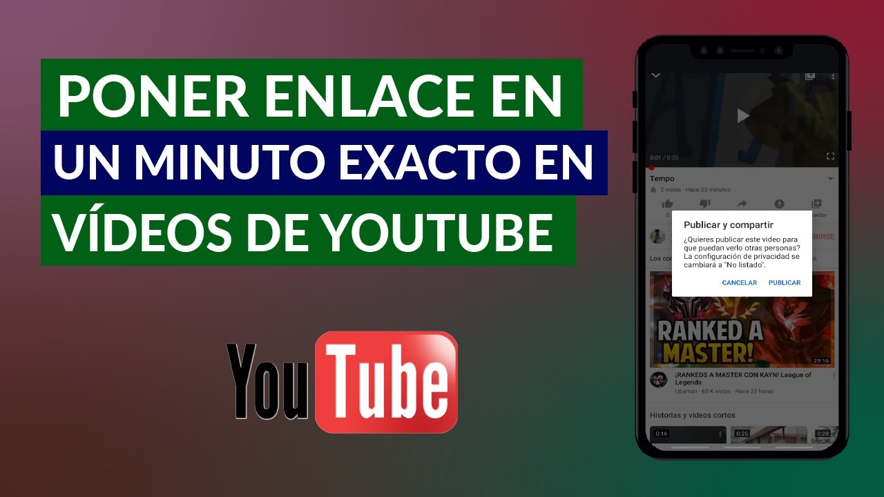 Cómo Poner un Enlace en el Minuto y Segundo Exacto en los Vídeos de YouTube - YouTube
