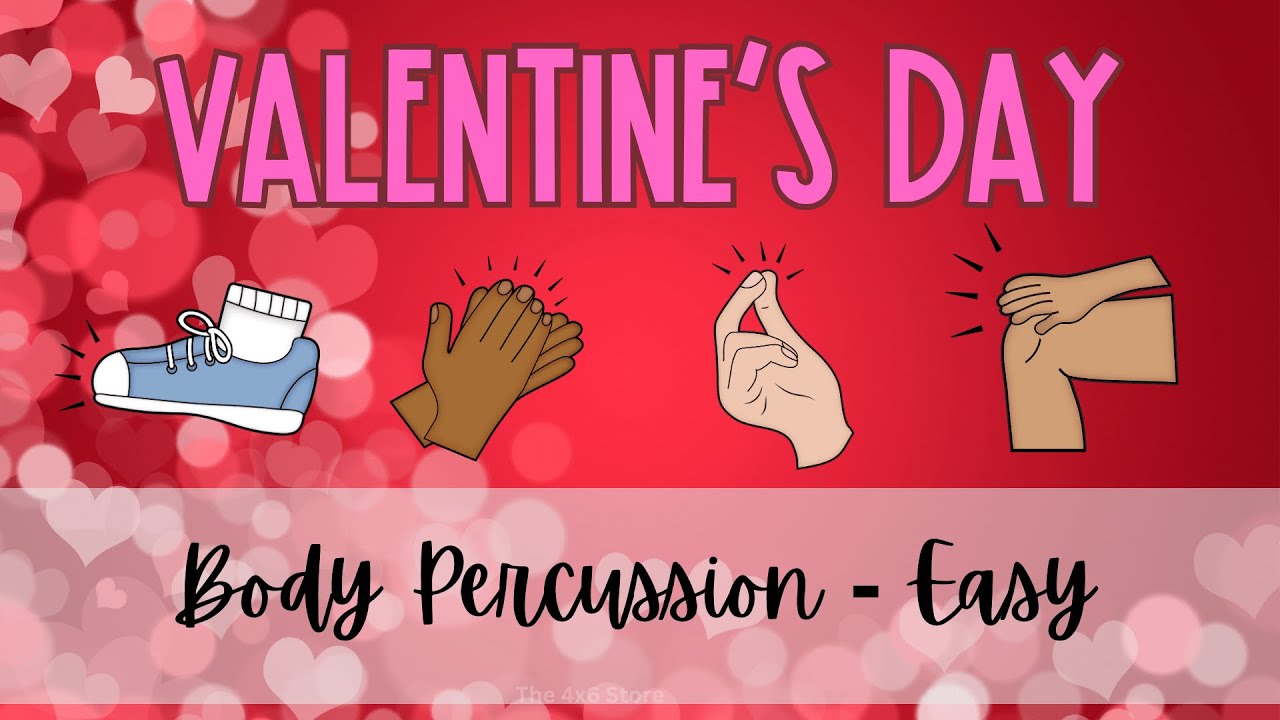 Valentine's Day Steady Beat Body Percussion Kindergarten Play Along ...