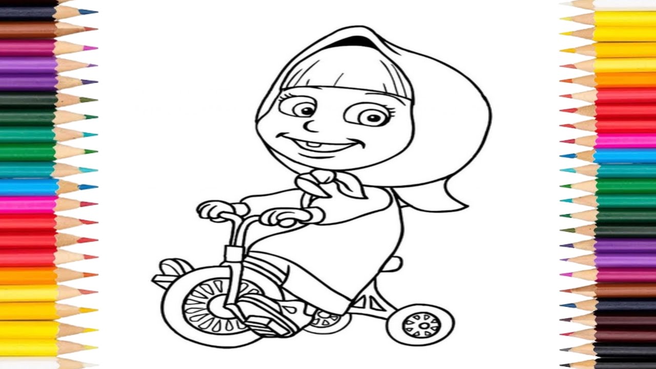 HOW TO A COLOR MASHA FROM MASHA AND THE BEAR #coloringandlearn #kids # ...