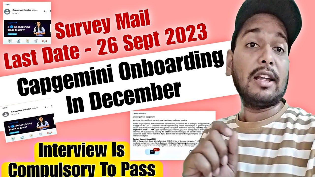 Capgemini Onboarding Update 2023 | Capgemini Update | Capgemini Survey ...