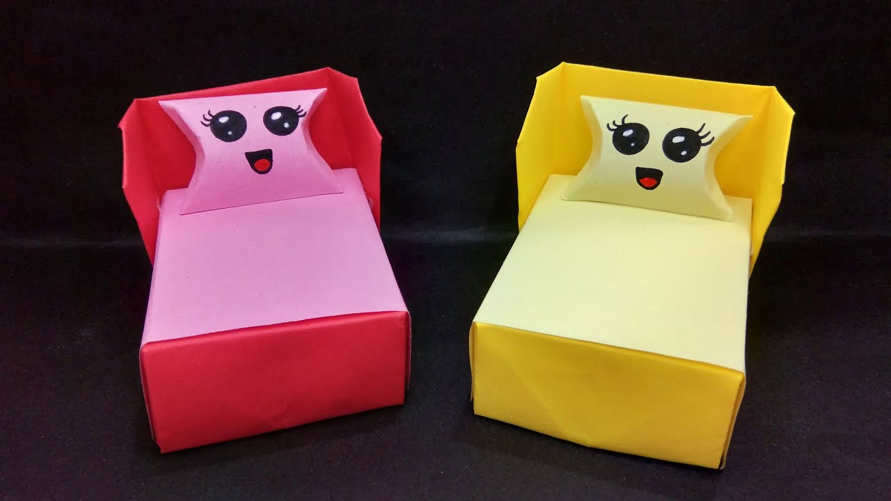 Origami Kasur | How to make origami Bed #origamibbed #easyorigami # ...
