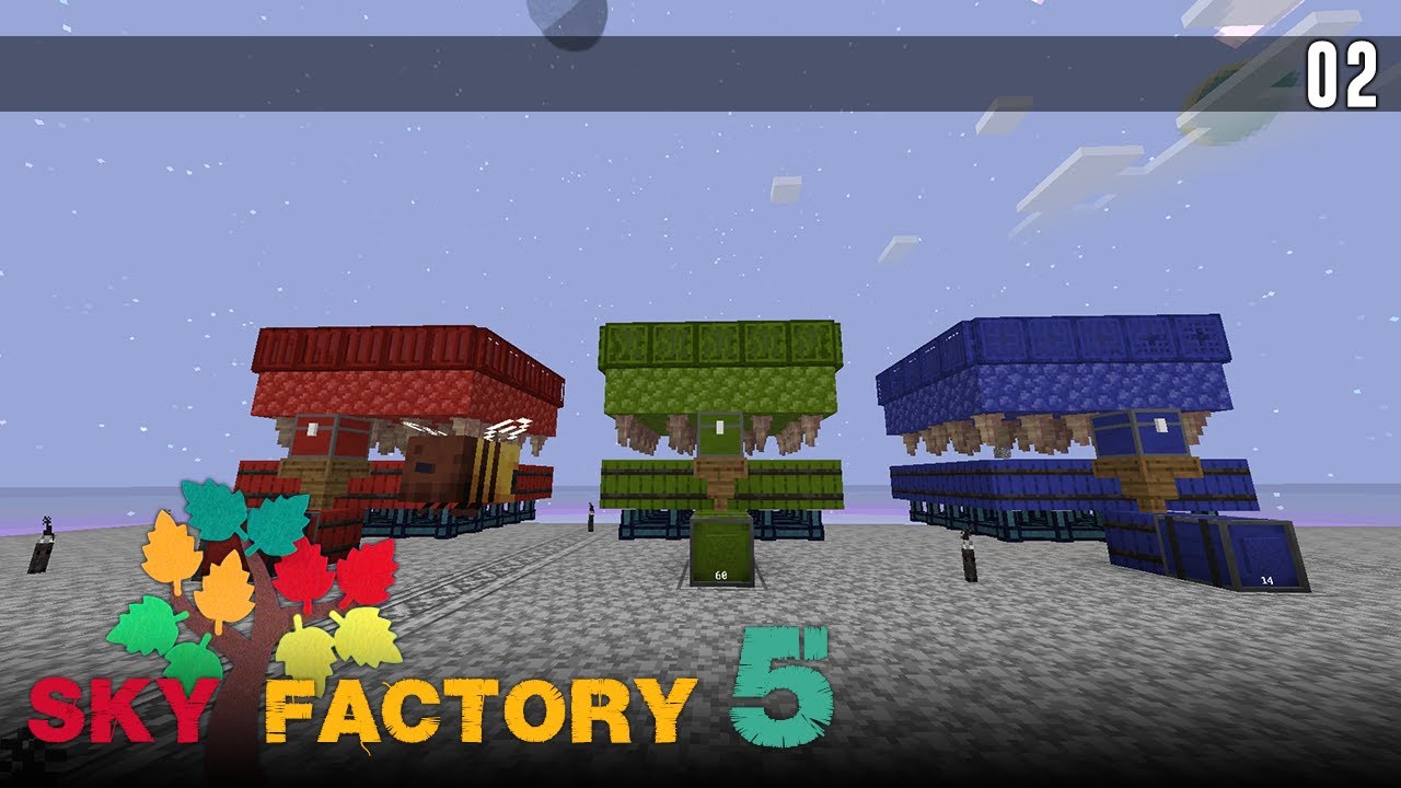 Sky Factory 5 #02 - De l'eau colorée, Red Green Blue - YouTube
