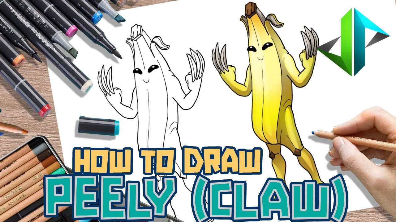 [DRAWPEDIA] HOW TO DRAW *NEW* PEELY WITH CLAWS from FORTNITE - STEP BY ...