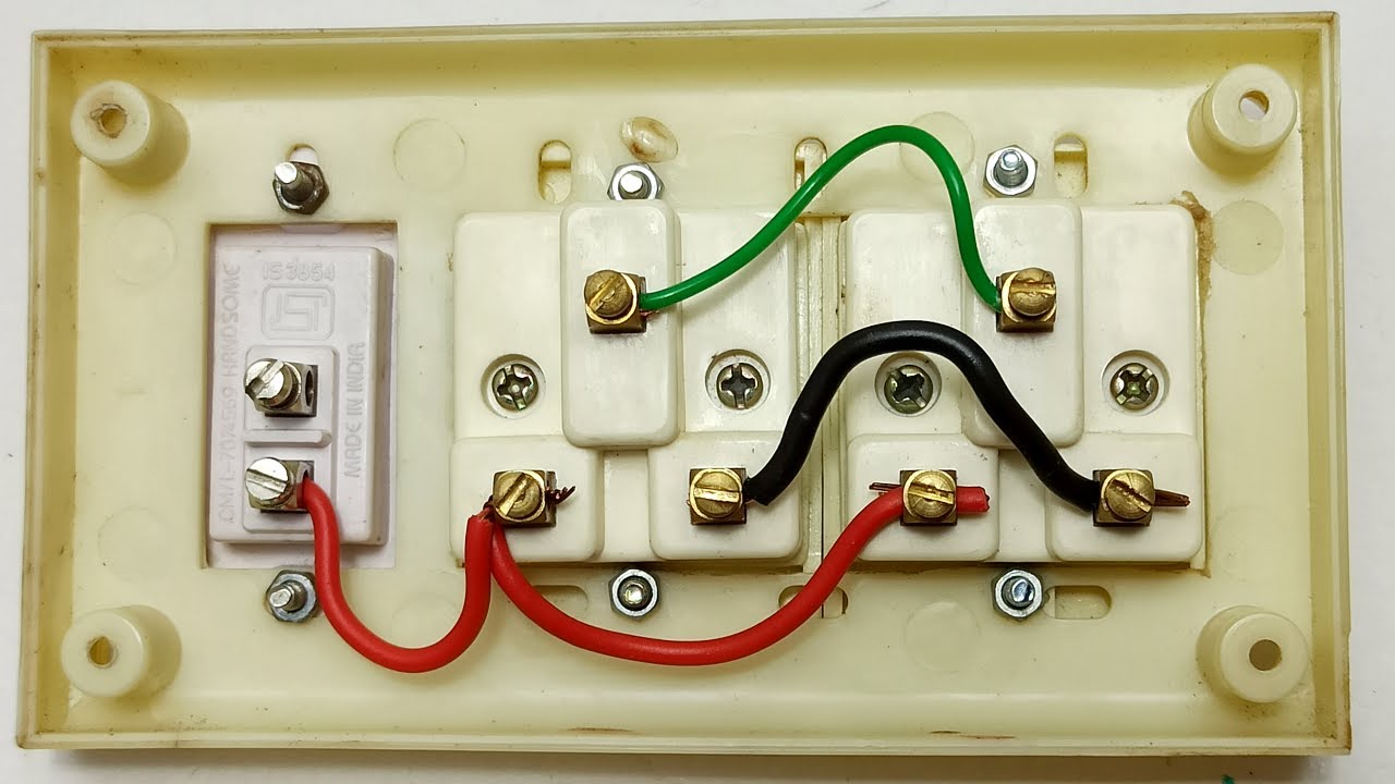 How To Make, One Switch,Two, Sockets Board Connection - YouTube