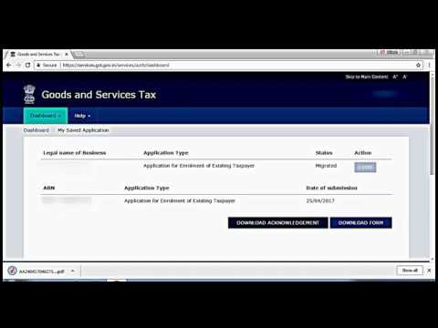 How to get ARN number under GST tax - YouTube